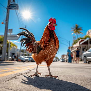 Key West Roosters: Cocky Attitudes Strut the Streets Like Royalty - Florida Balm